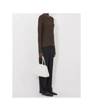 Loulou De Saison Hedora Sheer Ribbed Sweater - Brown