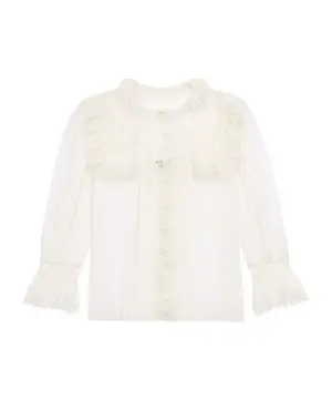 Saint Laurent Embroidered Lace Shirt