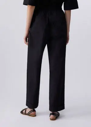 Liu Jo Belted Paperbag Waist Trousers - Black