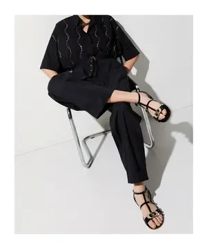 Liu Jo Belted Paperbag Waist Trousers - Black