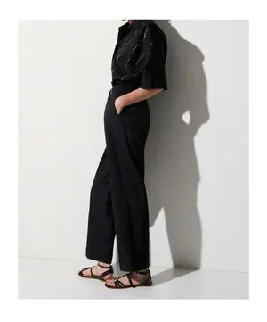 Liu Jo Belted Paperbag Waist Trousers - Black