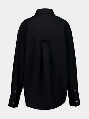 AMI Paris Oversized Sharp-collar Shirt - Black