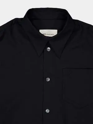 AMI Paris Oversized Sharp-collar Shirt - Black