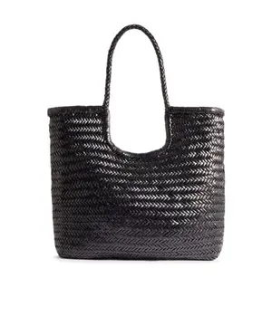 Dragon Diffusion Ns Diagonal Triple Jump Handwoven Tote Bag - Black