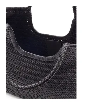 Dragon Diffusion Ns Diagonal Triple Jump Handwoven Tote Bag - Black