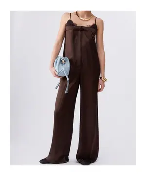 Liu Jo Lace Trim Wide-leg Jumpsuit