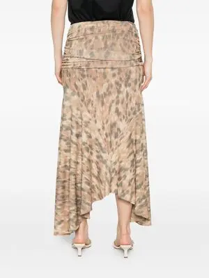 GANNI Butter Printed Leopard Skirt