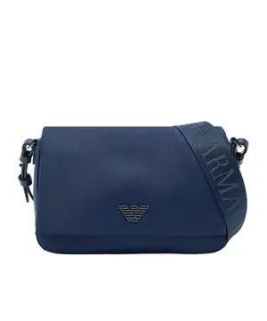 Emporio Armani Eagle Logo Messenger Bag - Blue