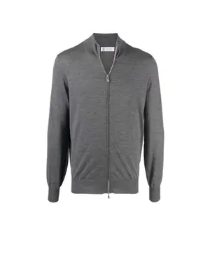 Brunello Cucinelli High-neck Zip-up Jacket - Gray