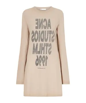 Acne Studios Printed Cotton-jersey Mini Dress