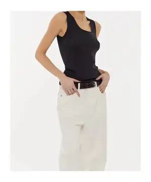 P.a.r.o.s.h Ribbed Tank Top - Black