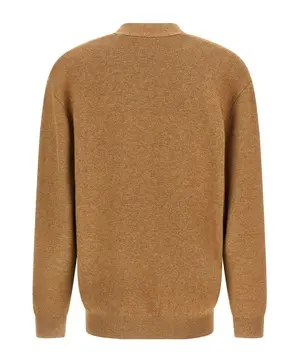 Isabel Marant Étoile Curtis Logo Intarsia Knitted Cardigan - Beige