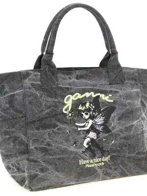 GANNI Medium Fairy Shopping Bag - Gray