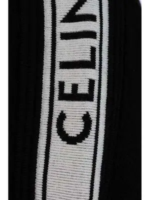 Celine Crewneck Sweater In Cotton With Patterned Detail