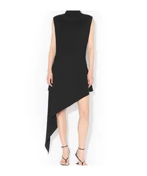 Alaïa Gabardine Pointed Dress - Black