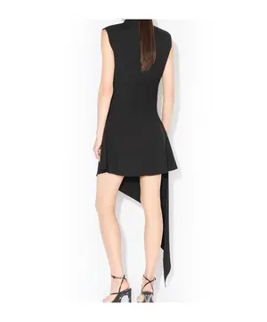 Alaïa Gabardine Pointed Dress - Black