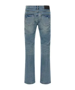 PURPLE BRAND P004 Worn Flared Jeans - Light Blue