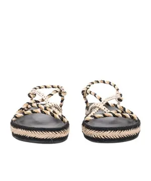 Isabel Marant Étoile Kitza Rope Flat Sandals - Black