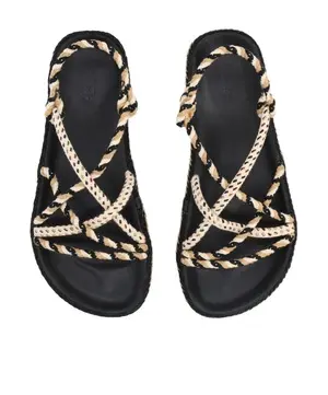Isabel Marant Étoile Kitza Rope Flat Sandals - Black
