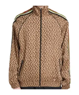 Gucci Gg Jacquard Zip Jacket