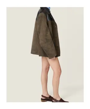 Miu Miu Panelled Long Sleeve Jacket