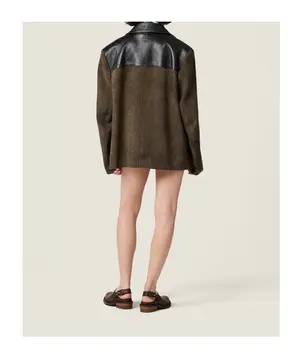 Miu Miu Panelled Long Sleeve Jacket