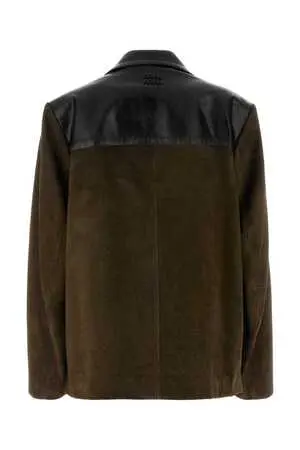 Miu Miu Panelled Long Sleeve Jacket