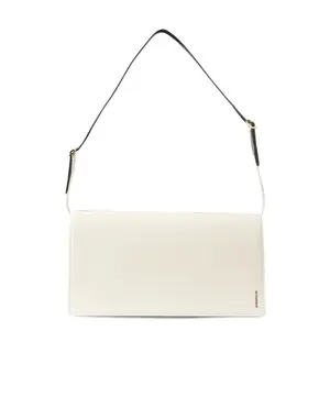 JIL SANDER Jil Sander Medium Leather Shoulder Bag Cream