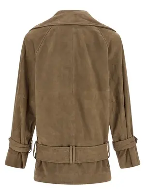 ROTATE BY BIRGER CHRISTENSEN Oversized Double-breasted Jacket With Belt
