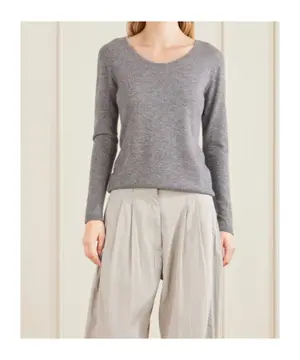 THE ROW Nezena Cashmere Sweater - Light Gray