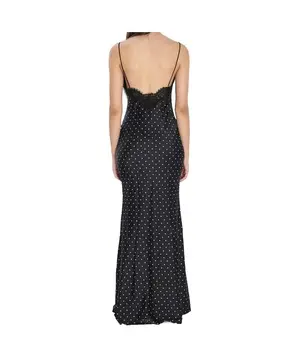 SELF-PORTRAIT Polka Dot Lace Maxi Dress
