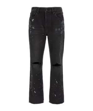 PURPLE BRAND Knee Slit Paint Jeans