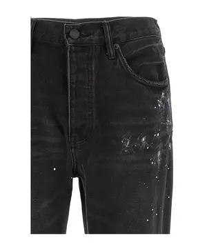 PURPLE BRAND Knee Slit Paint Jeans