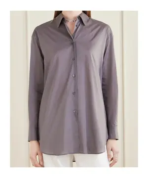 JIL SANDER Muslin Oversized Shirt - Gray