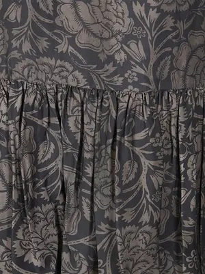 UMA WANG Sleeveless Printed Maxi Dress With Pleated Hem - Black