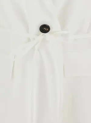 Brunello Cucinelli Tied-waist Jacket - White