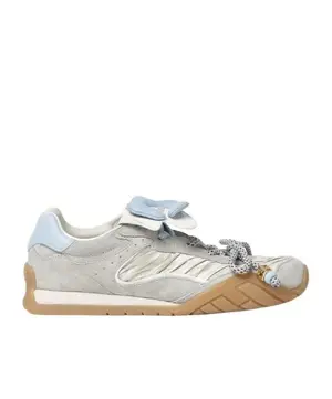 Fendi Wave Pulse Sneakers With Floral Detail - Grey