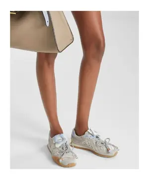 Fendi Wave Pulse Sneakers With Floral Detail - Grey