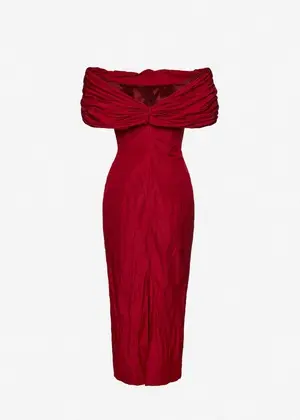 Magda Butrym Draped Off-the-shoulder Maxi Dress