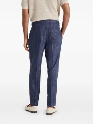 Brunello Cucinelli Tailored Striped Trousers - Blue