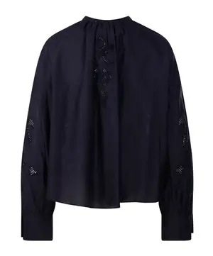 FORTE_FORTE Embroidered Balloon Sleeve Top