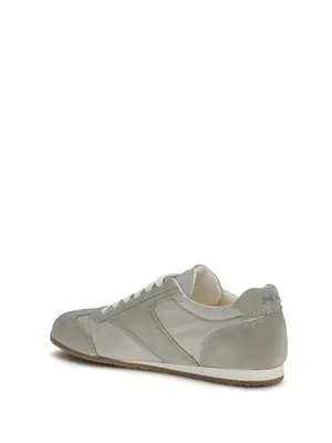 Prada Logo Detailed Lace-up Sneakers - Cloud Ash