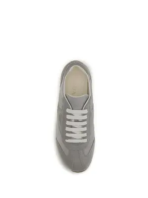Prada Logo Detailed Lace-up Sneakers - Cloud Ash