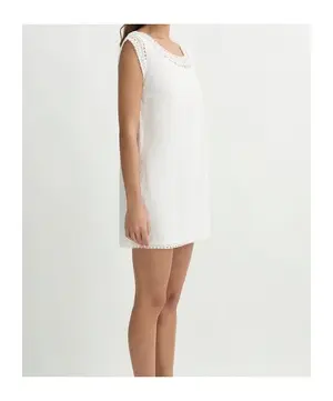 Posse Danielle Lace-trimmed Cotton Mini Dress