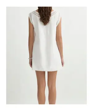 Posse Danielle Lace-trimmed Cotton Mini Dress