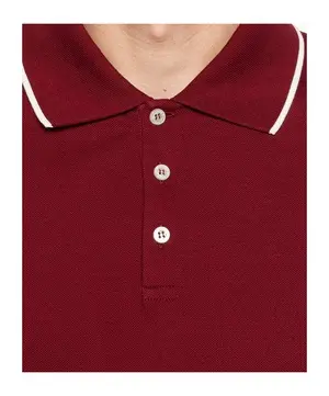 Saint Laurent Short-sleeved Polo Shirt - Red