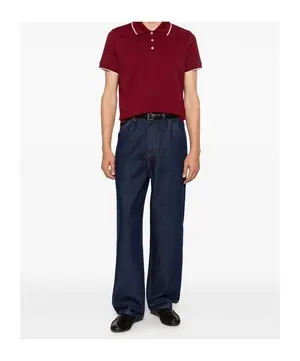 Saint Laurent Short-sleeved Polo Shirt - Red