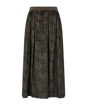 UMA WANG Elastic Waist Midi Skirt - Black