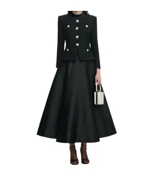 SELF-PORTRAIT Embellished Midi Dress With Diamanté Button Detail