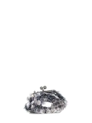 Max Mara Sequin Embellished Clutch Bag - Gray